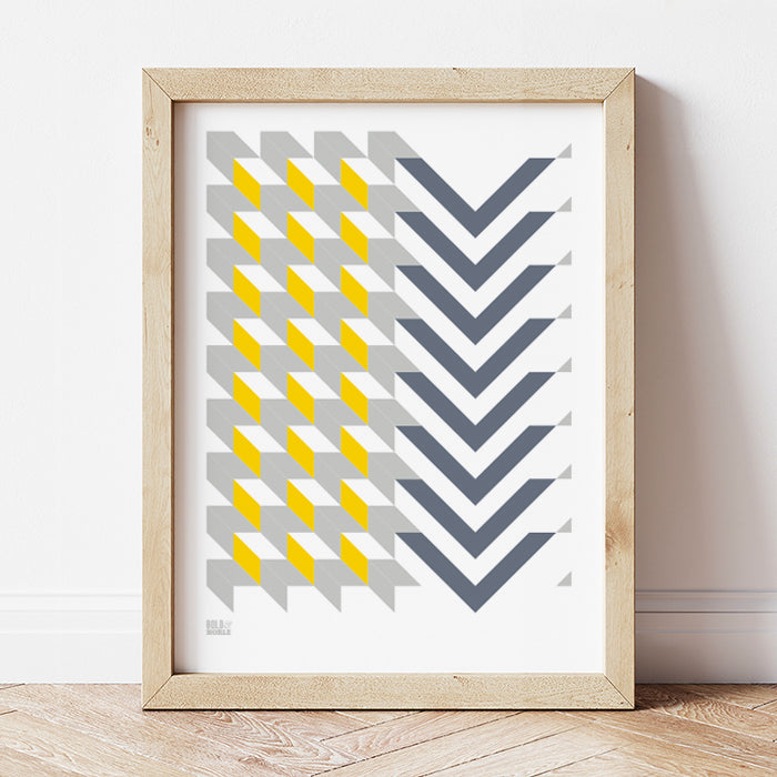 Yellow Chevron Printable White With Yellow Chevron Print Wrapping