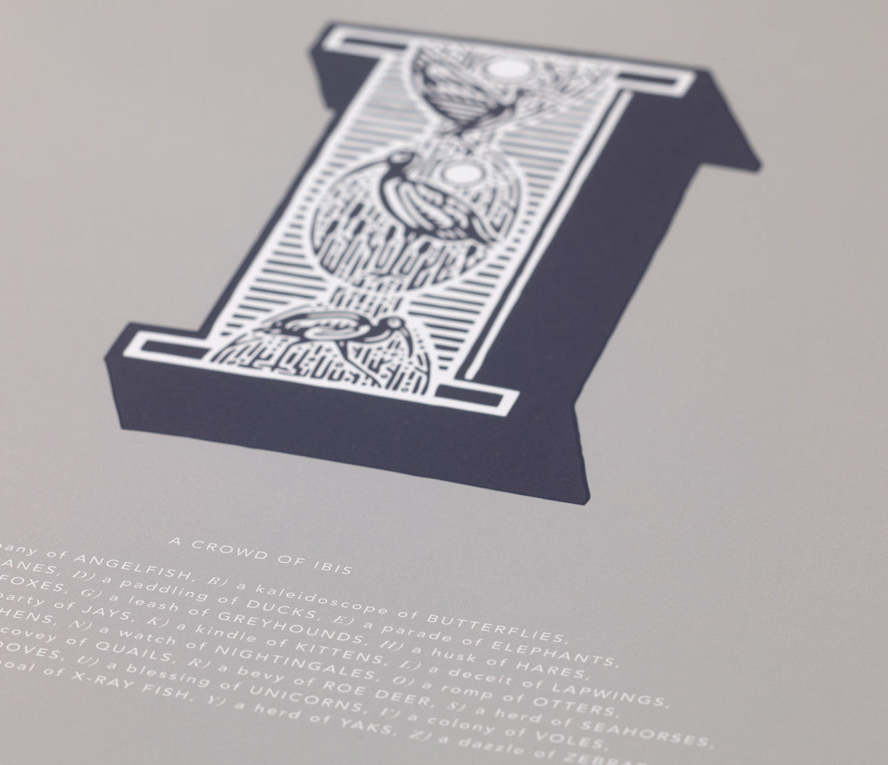 'Letter I' Illustrated Art Print in Putty – Bold & Noble