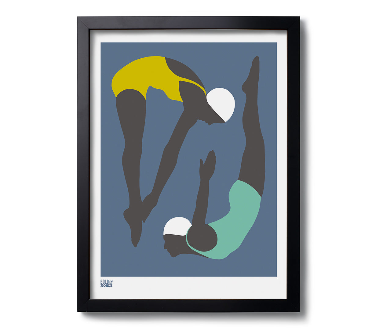 'Night Swimming' Art Print in Petrol Blue – Bold & Noble