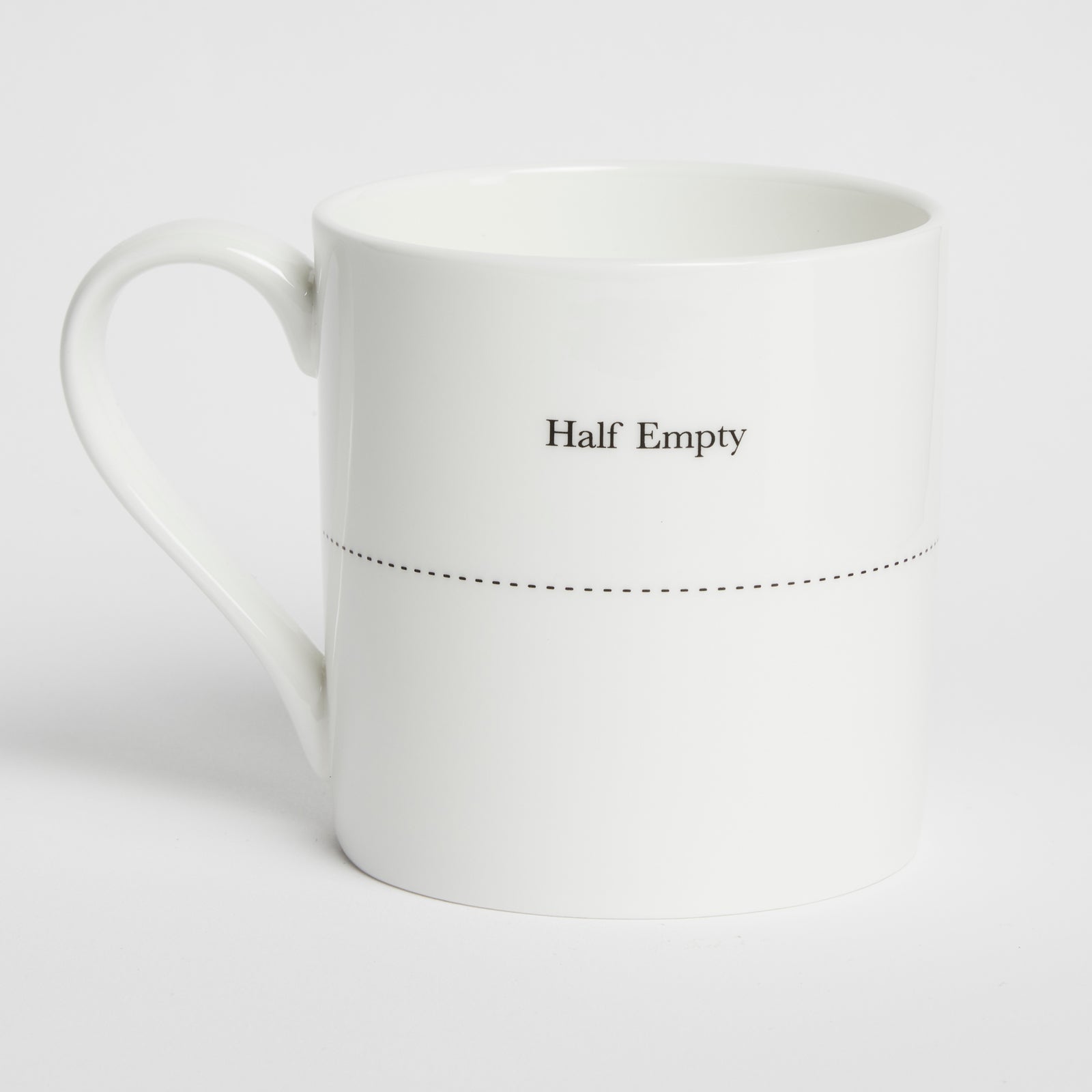 'Half Empty, Half Full' Fine China Mug – Bold & Noble