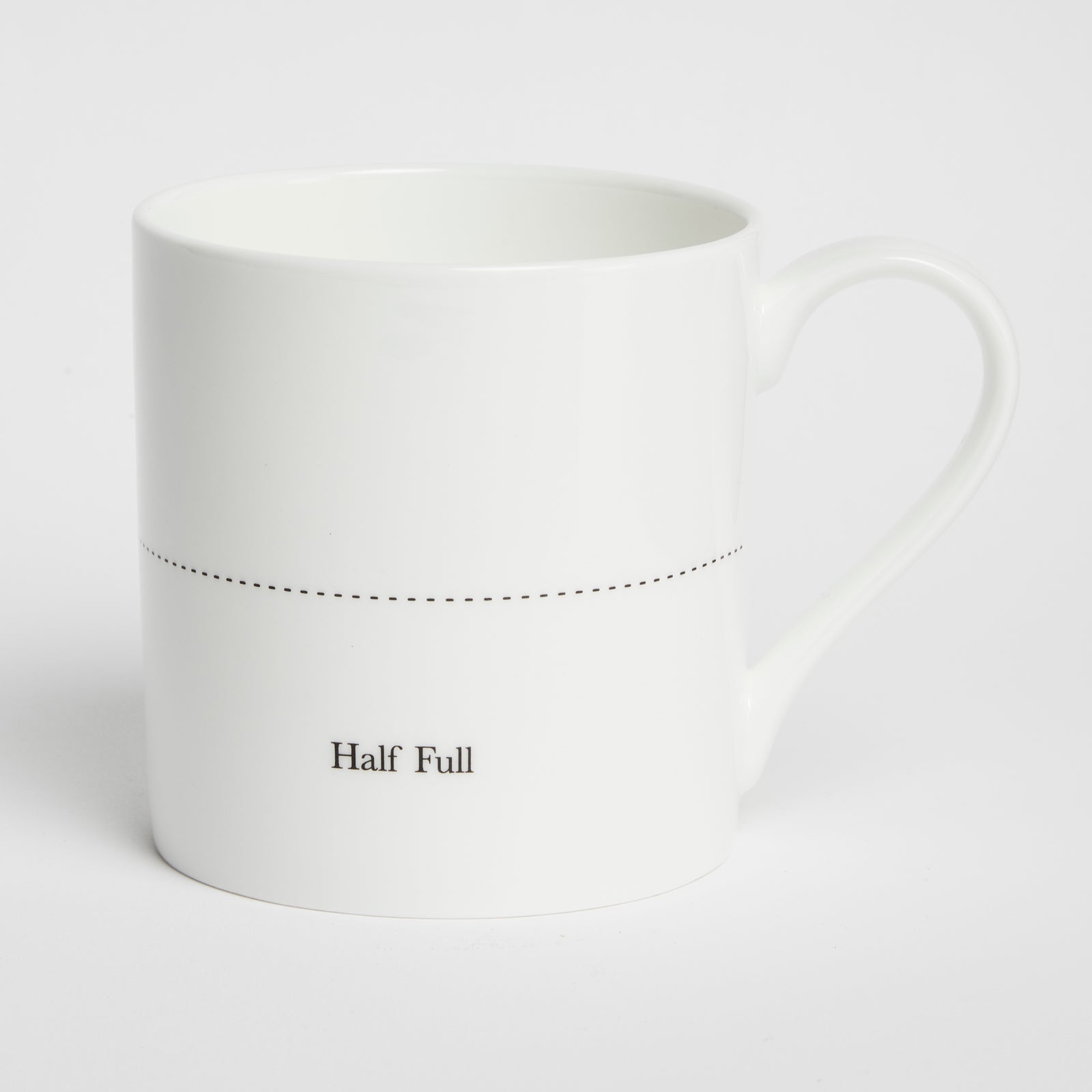 'Half Empty, Half Full' Fine China Mug – Bold & Noble